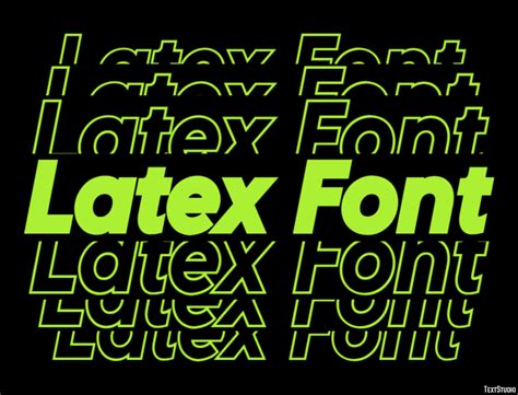 latex font text effect and logo design font