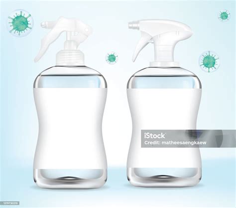 스프레이 빈 깨끗한 흰색 플라스틱 병의 템플릿 사실적인 벡터 일러스트레이션 건강관리와 의술에 대한 스톡 벡터 아트 및 기타