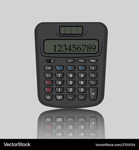 Calculator Reflection Royalty Free Vector Image