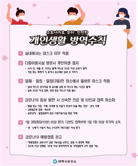 태백시 코로나19 재유행 대비 방역수칙 홍보 실시