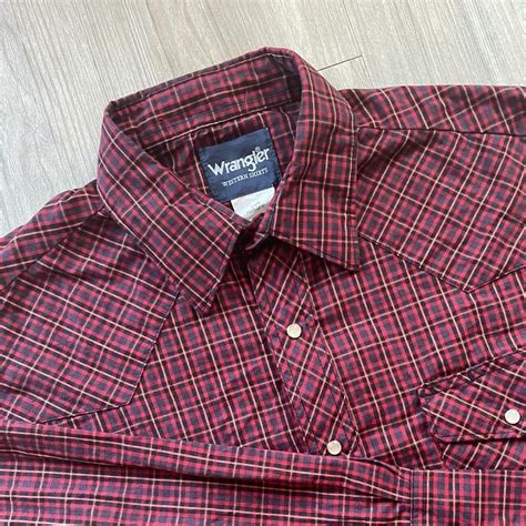 Vintage 90s Wrangler Western Shirt Size L See Depop