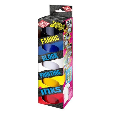 Essdee Fabric Block Printing Ink 5 Pack Primary Colours Essdee Art And Craft