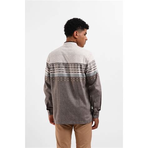 Manzone Kemeja Koko Lengan Panjang Markum Brown Manzone Store