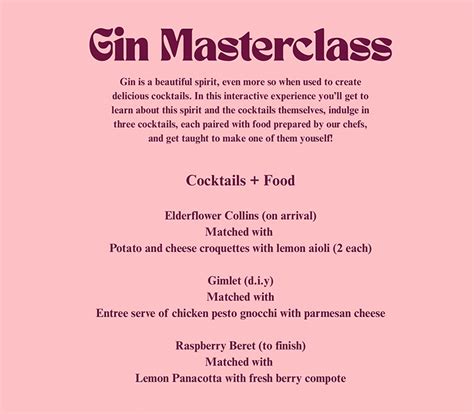 Gin Masterclass See Subiaco