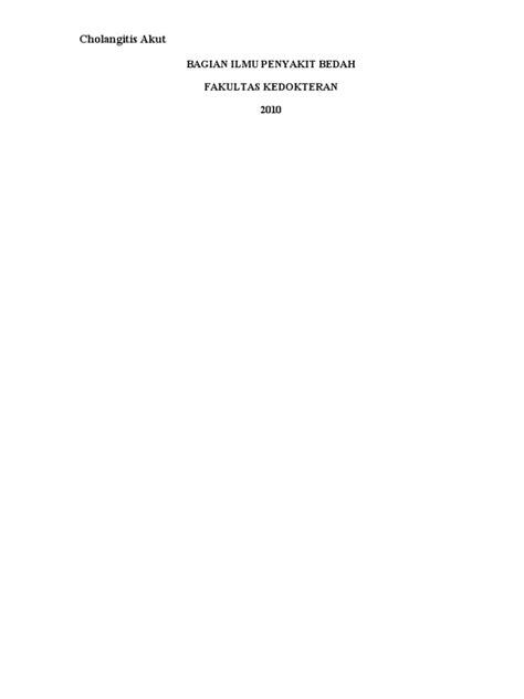 Cholangitis Akut Pdf