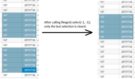 Flex Grid With Selection Mode Multirange How To Clear All Selection Ranges General