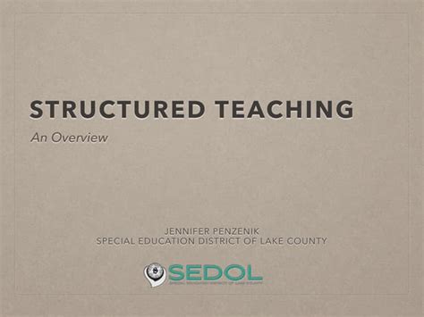 Structured Teaching Overview Pdf