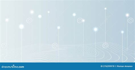 Big Data Background Social Network Concept With Connected Lines And Dots Stock Vector