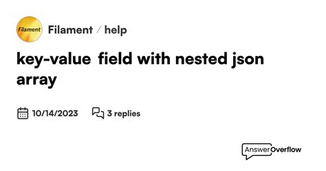 Key Value Field With Nested Json Array Filament