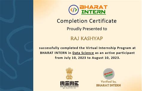 Raj Kashyap On Linkedin Internshipaccomplishment Bharatintern