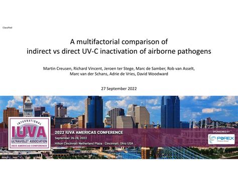 Pdf A Multifactorial Comparison Of Indirect Vs Direct Uv C Inactivation Of Airborne Pathogens