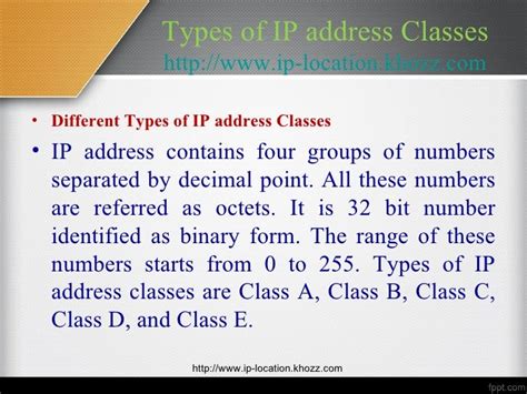 Types Of Ip Address Classes