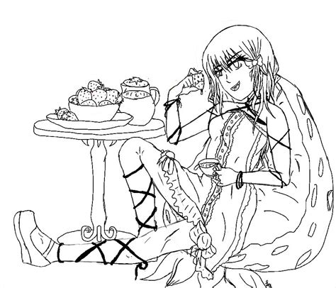 Anime Strawberry Girl Lines By Ghost Reanimated On Deviantart