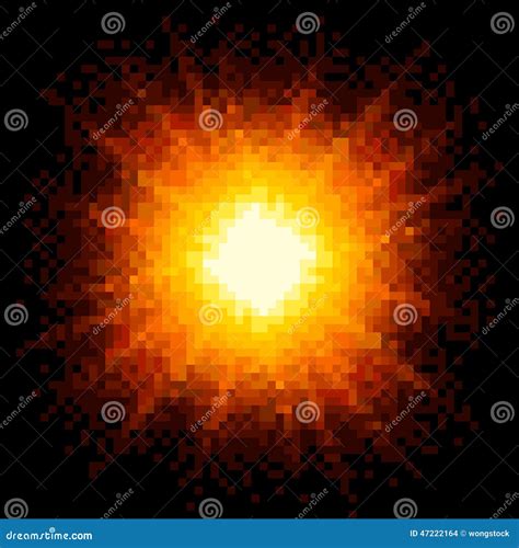 8 Bit Pixel Art Explosion Vector Illustration 34995864