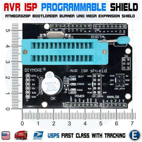 Avr Isp Shield Burning Burn Bootloader Programmer For Arduino Uno R3 Eelectronicparts