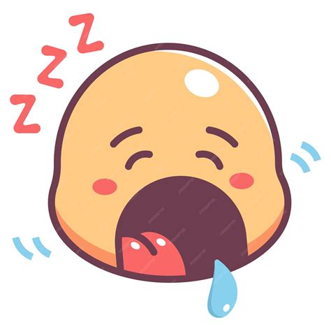 Premium Vector Sleeping Or Boring Emoticon Vector Cartoon Sign