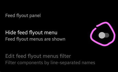feed flyout menu option r revancedextended
