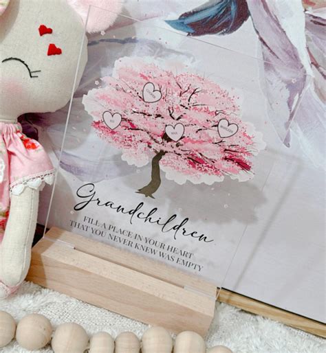 Personalised Tree Print Plaque With LED Base Dreamers Lane