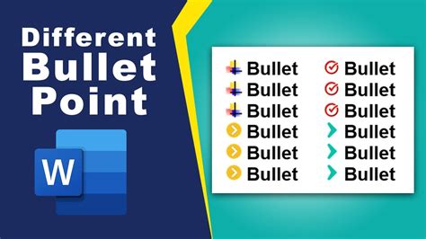 How To Add Different Bullet Point In Microsoft Word YouTube