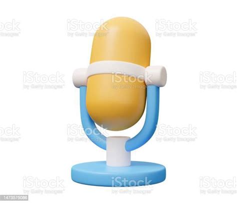 마이크 팟캐스트 3d 아이콘입니다 3d 렌더링 만화 최소 아이콘 그림 0명에 대한 스톡 사진 및 기타 이미지 0명 3차원 형태 노랑 Istock