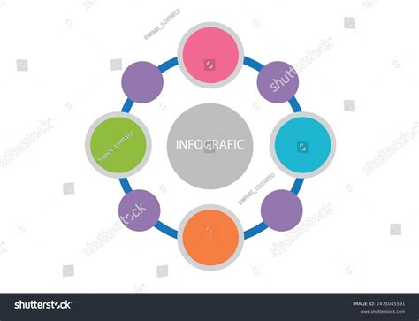 Infographic Circle Flowchart Workflow Diagram Organization Stock Vector Royalty Free