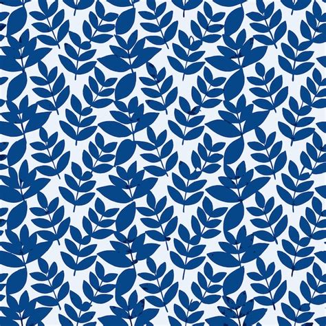 Seamless Leaf Background Pattern Print Premium Ai Generated Vector