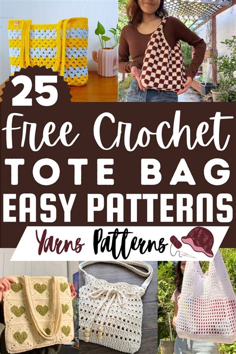 25 Free Crochet Tote Bag Patterns For Everyone
