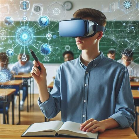 Vr Headset Using Ai Artificial Intelligence Technology Machine Learning Premium Ai Generated Image