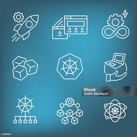 Kubernetes Development Environment Infographic Icon Set Stock Kubernetes Development Environment Infographic Icon Set Stock