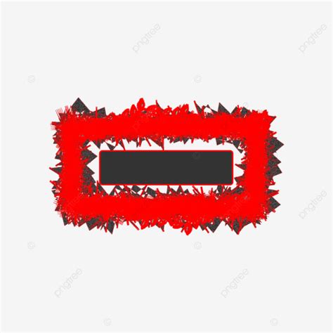 Red Bold Border With Black Text Box Vector Text Box Border Red Png