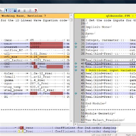Example Of The TortoiseSVN Diff Tool For Showing Difference Between