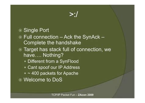 Fun With TCP Packets PPT