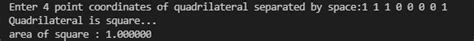 Find The Type Of Quadrilateral With Given Points Of The Quadrilateral In Cpp And Python
