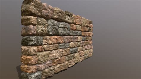 Realistic Stone Wall High Poly Download Free 3d Model By Sereib
