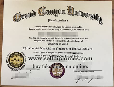 Where To Buy Grand Canyon University Diploma Certificate