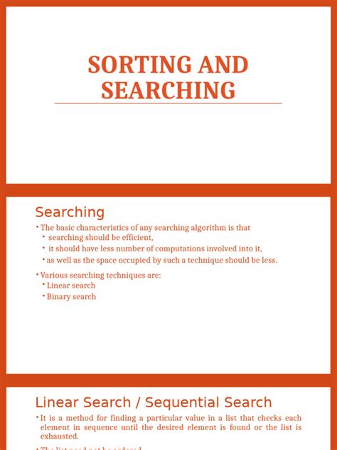 Sorting And Searching Pdf Computer Programming Applied Mathematics
