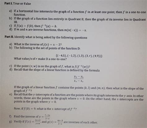 solved part i true or false a if a horizontal line
