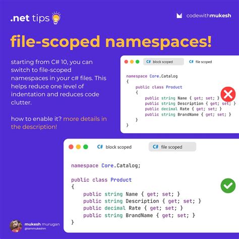 How To Switch To File Scoped Namespaces Mukesh Murugan Posted On The Topic Linkedin