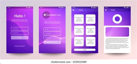 Design Mobile App Ui Ux Gui Stock Vector Royalty Free 1559215589 Shutterstock