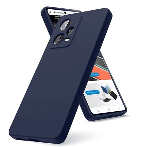 Rubber Silk Case Dark Blue Xiaomi Redmi Note 12 Pro 5g The Istoregr