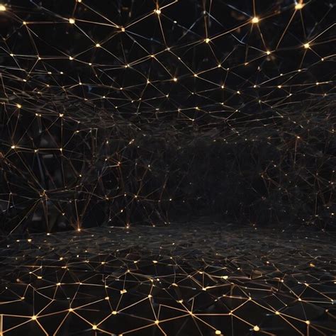 Premium Photo Abstract Black Geometrical Background Connection