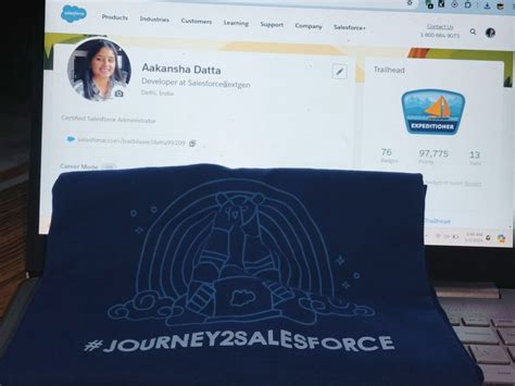 Aakansha Datta On Linkedin Salesforce Journey2salesforce Schwag Tshirt Salesforcetrailblazer