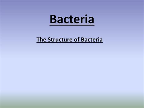 SOLUTION Lecture Structure Of Bacteria Studypool