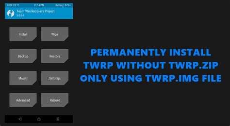How To Permanently Install TWRP Without Using TWRP ZIP File DroidWin