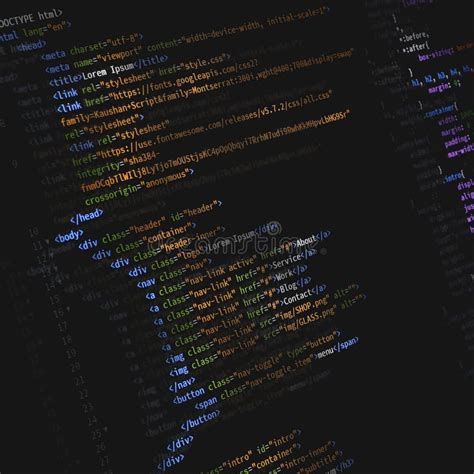 Javascript Html Front End Code Computer Programming Source Code Stock Illustrations 28