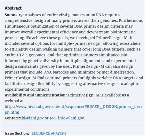 primerdesign m a multiple alignment based multiple primer design tool