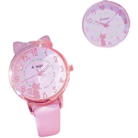儿童手表只看时间防水防摔可爱卡通玩具男女孩小学生指针式电子表 虎窝淘