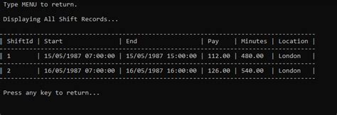GitHub Velrosa Shift Tracker Console App A C Console Application Allows The User To Consume