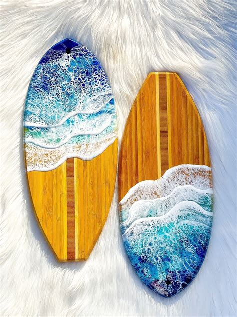 Personalized Surfboard Wall Hanging Wedding Charcuterie Boardocean