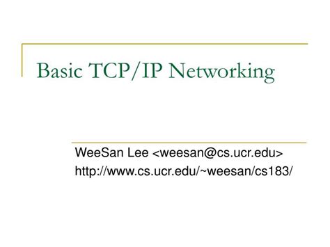 Ppt Basic Tcp Ip Networking Powerpoint Presentation Free Download Id 1385767
